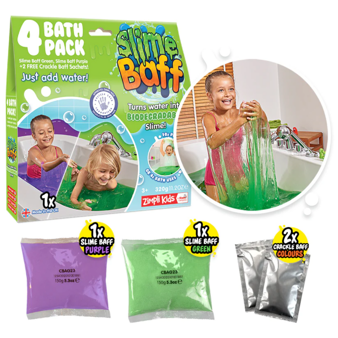 SLIME BAFF PACK (MORADO/VERDE) – Mamá Porqué